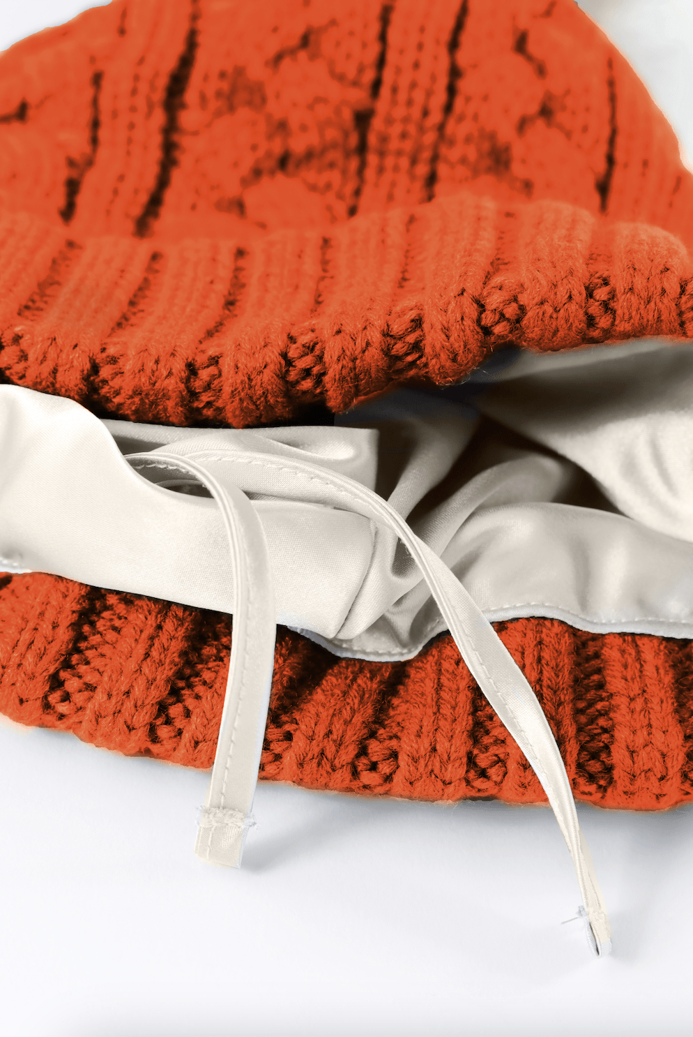 Orange Foldover Warm Slap w/ Pom – Grace Eleyae