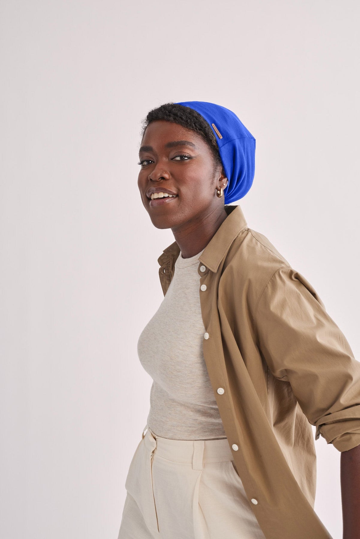 Royal Blue Adjustable Slap | Satin-Lined Cap – Grace Eleyae