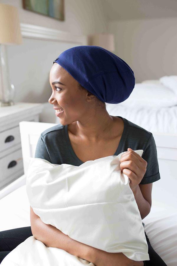 The Slap (Satin-lined cap) - Navy – Grace Eleyae